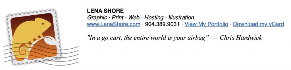 How to get a nice email signature - Lena Shore